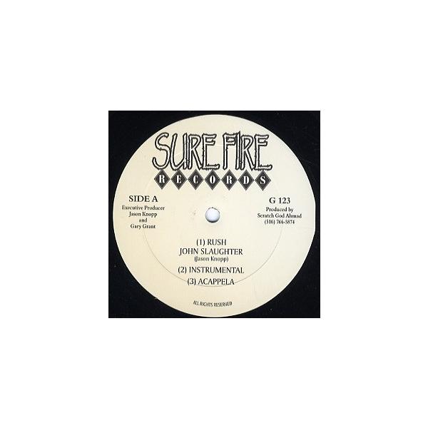 製造国 : US　　レーベル : SURE FIRE RECORDS　　品番 : G123　　　　US Org 12"!! リリース年不明ですが、90年後半から2000年初頭と思われるN.Y.産のマイナーモノ!! スリリングなN.Y.バンギ...