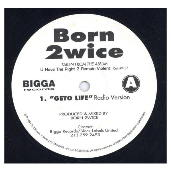 製造国 : US　　リリース年 : 1993　　レーベル : BIGGA RECORDS 　　品番 : 9188　　　　全体的に軽いパチノイズ有り特価。US Org。'94アルバム"U Have The Right 2 Remain Vio...