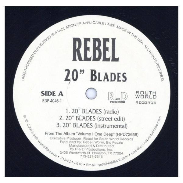 製造国 : US　　リリース年 : 2000　　レーベル : R &amp; D Productions / South World Records 　　品番 : RDP 4046-1　　　　US Org。テキサス出身MCが'00にリリース...