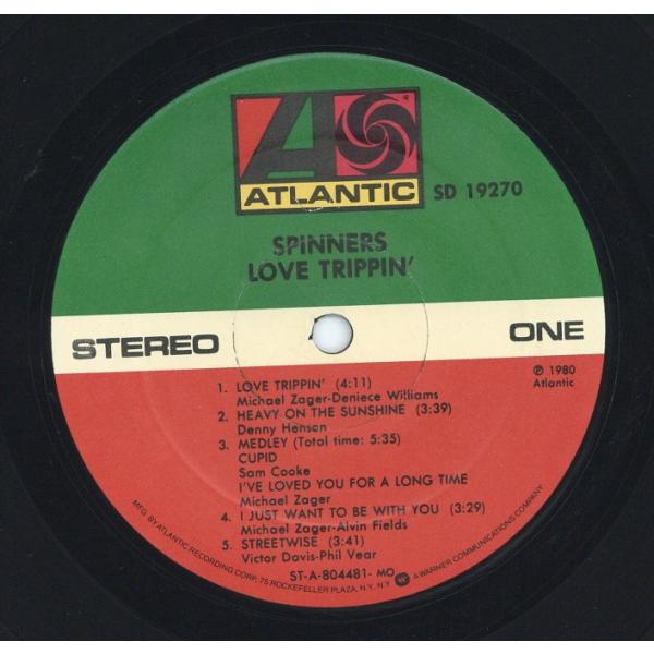 製造国 : US　　リリース年 : 1980　　レーベル : Atlantic　　品番 : SD 19270　　　　ジャケ無し特価。'80 US Org LP!! 彼等の80年代を代表するソウル名盤!! Michael Zager製作でタイ...