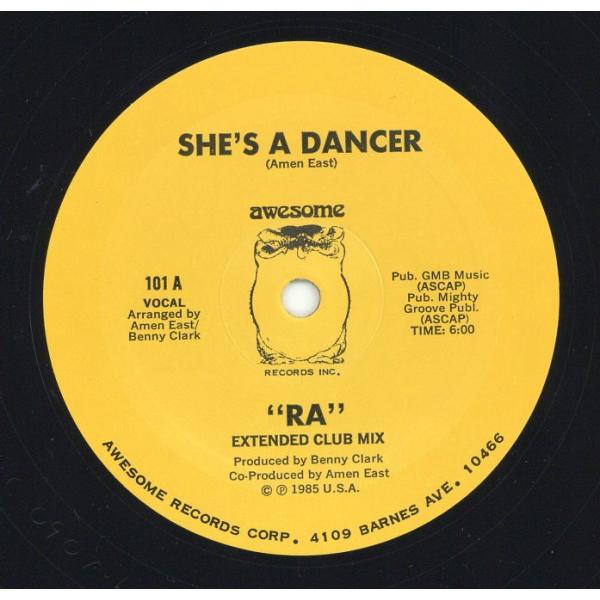 製造国 : US　　リリース年 : 1985　　レーベル : Awesome Records Inc　　品番 : AW-101 / MRC-0907　　　　'85 US Org!! これまたイナたいドマイナーディスコチューン!! 製作はBe...