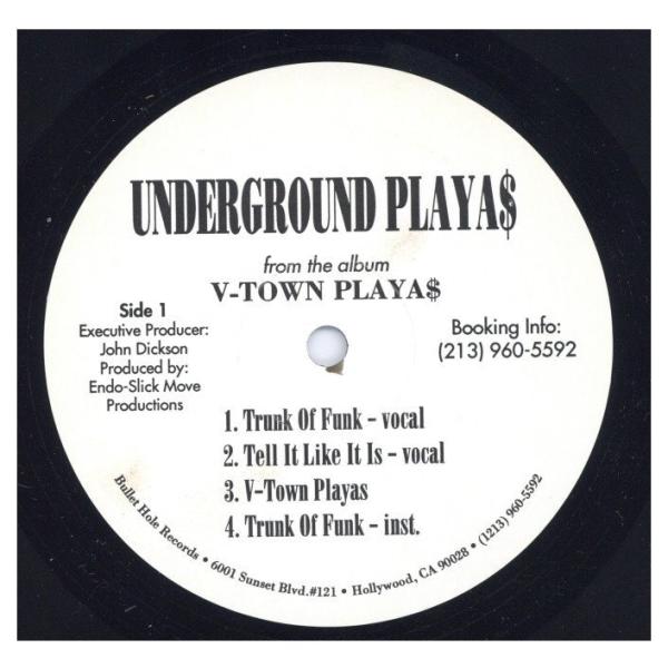 製造国 : US　　リリース年 : 1995　　レーベル : Bullet Hole Records　　品番 : none　　　　US Org。'94にリリースされたアルバム"V-Town Playa$"からのプロモEP盤。もうとにかくチー...