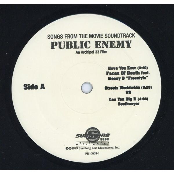 製造国 : US　　リリース年 : 1999　　レーベル : Sumthing Else MusicWorks　　品番 : PR10008-1　　　　US Org。映画「Public Enemy」のサントラから6曲を収録したEP盤。全曲アン...