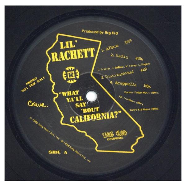 製造国 : US　　リリース年 : 1999　　レーベル : BIG KID　　品番 : XSS3648　　　　US Org。'99のデビューアルバム"Lil Rachett"からLVが参加した"What G's Do 4 Money"と並...