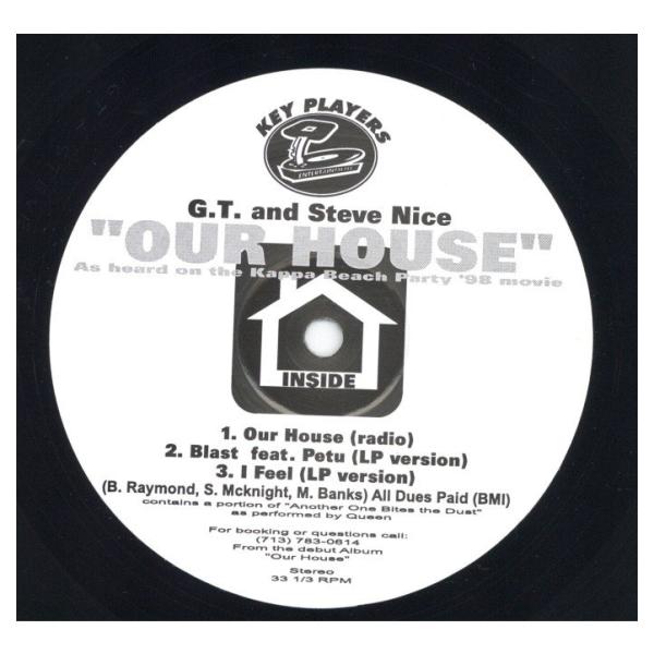 製造国 : US　　リリース年 : 1998　　レーベル : Key Players Entertainment　　品番 : none　　　　US Org。テキサス産Rap Duoが'99にリリースしたアルバム"Our House"から3曲...