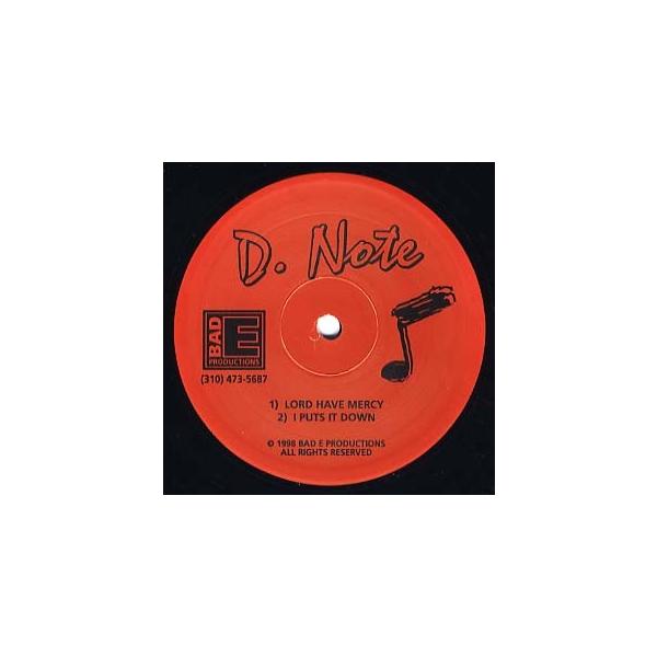 製造国 : US　　リリース年 : 1998　　レーベル : BAD E PRODUCTIONS　　品番 : BADE 69069　　　　US Org!!激レアで知られるミニアルバム"D. Note"から片面プレスオンリーの激レア人気シング...
