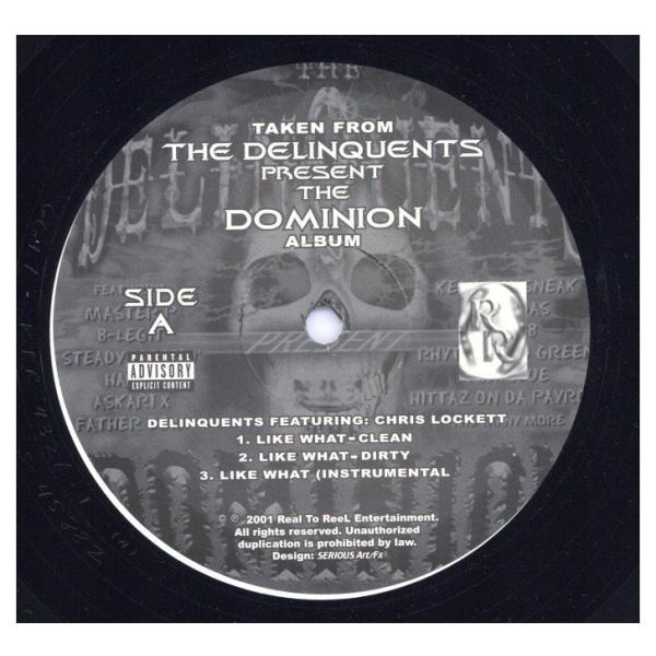 製造国 : US　　リリース年 : 2201　　レーベル : Real To ReeL Entertainment　　品番 : RTR 4321-1　　　　US Org!!Bay Area人気Rap Duoの'01リリースアルバム"Domi...