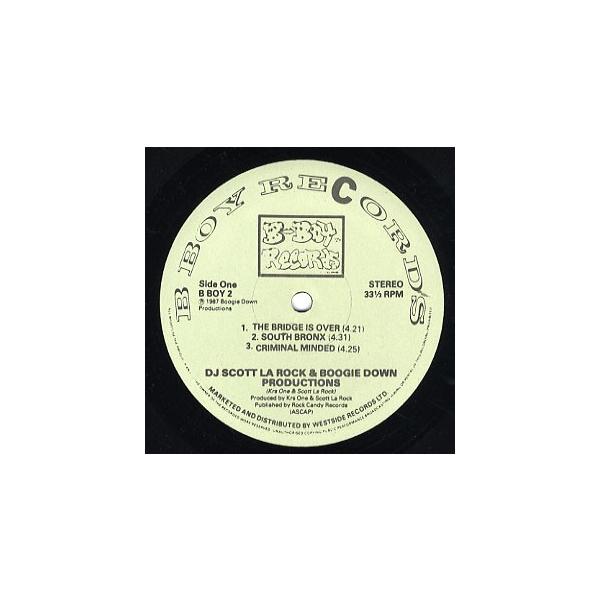 製造国 : US　　リリース年 : 1987　　レーベル : B-Boy Records　　品番 : B BOY 2　　　　スリ傷有るがプレイＯＫ。'87にリリースされたシングル!! A面にはBoogie Down Productionsの...