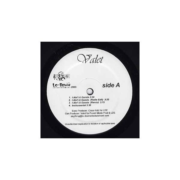 製造国 : US　　リリース年 : 2003　　レーベル : LO DOWN ENT　　品番 : VALET　　　　'03ながら激マイナーの為、少量プレスだった大ネタ使いの入手困難盤!! ブリブリなバウンスのA-1も良いですが、やはりJam...