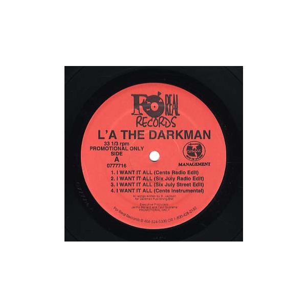 製造国 : US　　リリース年 : 1995　　レーベル : FO'REAL　　品番 : 0777716　　　　'95 US Original Promo 12"。4th Disciple Produceによる破壊的なビートにヴァイヴネタ使...