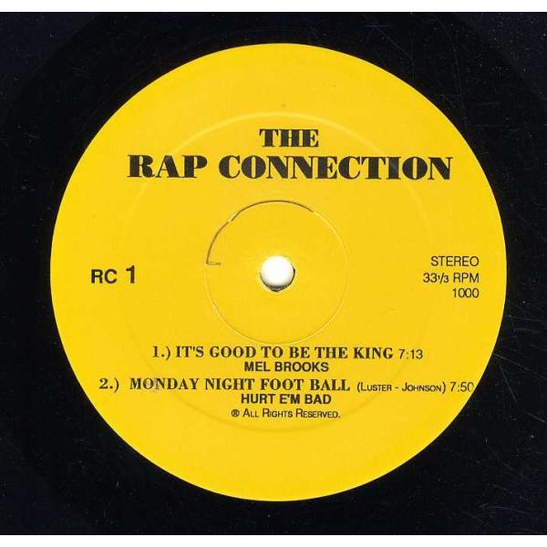 製造国 : US　　レーベル : The Rap Connection　　　　　　Old Schoolのクラシックスを4曲コンパイルしたThe Rap Connection EP!! フランス国家のイントロで始まり、カワイイ女性ボーカルのキ...