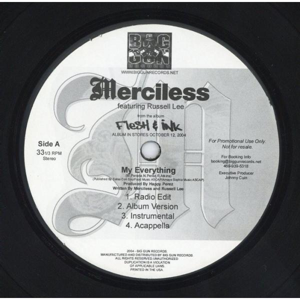製造国 : US　　リリース年 : 2004　　レーベル : Big Gun Records　　品番 : 04094265　　　　Vallejo産'04リリースの2nd Album"Flesh &amp; Ink"からのシングルカット。Ha...