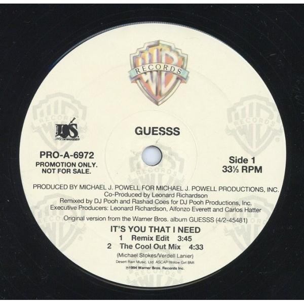 製造国 : US　　リリース年 : 1994　　レーベル : Warner Bros. Records　　品番 : PRO-A-6972　　　　針飛びは無いですが、全体的に軽くパチノイズ有なので特価。Darryl GerdineとDeron...