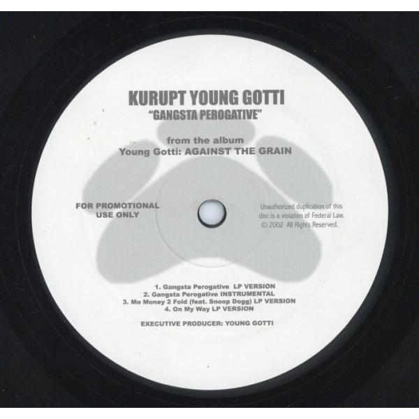 製造国 : US　　リリース年 : 2002　　レーベル : DOGG POUND MUSIC　　品番 : 9558-1　　　　スリ傷有るがプレイＯＫ。'03リリースのアルバム"Against The Grain"からのシングルカット!! ...