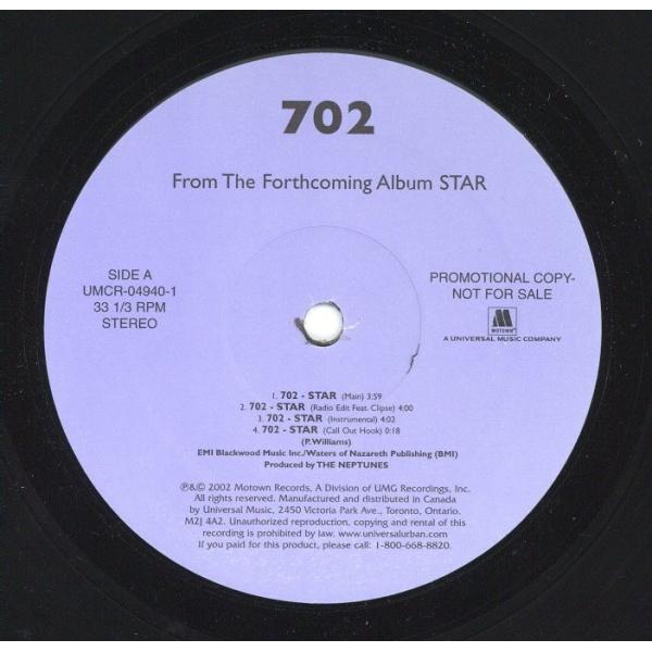 製造国 : CANADA　　リリース年 : 2002　　レーベル : Universal Records　　品番 : UMCR-04940-1　　　　'02の人気曲をカップリングしてカナダからリリースされたオフィシャルプロモシングル。Nep...