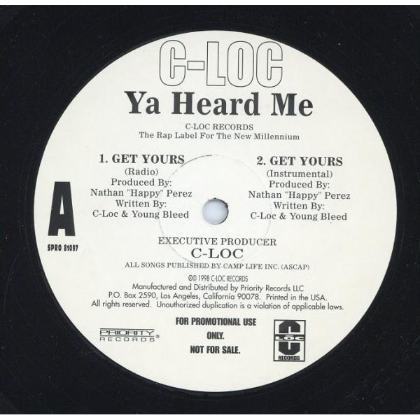 製造国 : US　　リリース年 : 1998　　レーベル : C-Loc Records / Priority Records　　品番 : SPRO 81097　　　　スリ傷有るがプレイＯＫ。テキサス好きに人気のMCが'98にリリースした3...