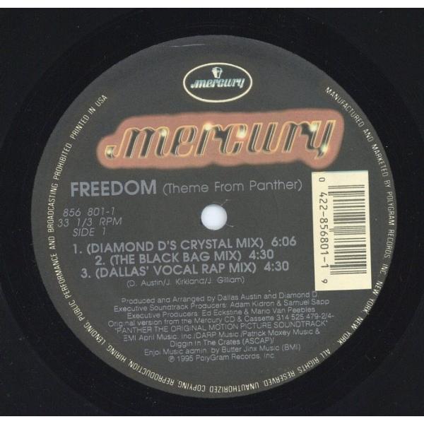 製造国 : US　　リリース年 : 1995　　レーベル : Mercury　　品番 : 856 801-1　　　　Mercuryレーベルジャケ。'95に公開された映画"Panther"のサントラからのシングルカット。Dallas Aust...