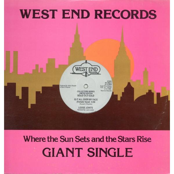 製造国 : US　　レーベル : West End Records　　品番 : WE 4002　　　　West Endレーベルジャケ。80年代初頭DISCO, ガラージュの名曲を輩出したWEST ENDからのクラシックスをカップリング。Ar...