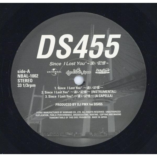 製造国 : JAPAN　　リリース年 : 2003　　レーベル : BAYRIDE　　品番 : NBAL-1002　　　　B-1イントロ前後に少しパチノイズ有。2003年に限定リリースされた人気盤！DS 455のメジャー第2弾シングルは3枚...