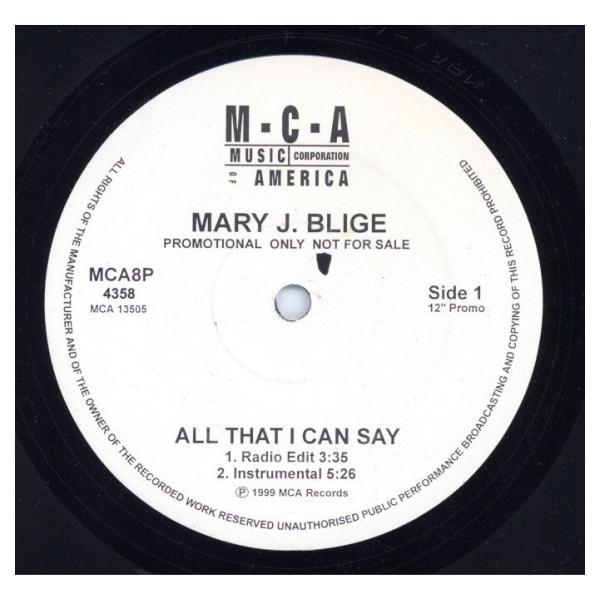 製造国 : UK　　リリース年 : 1999　　レーベル : MCA Records　　品番 : MCA8P 4358　　　　スリ傷有るがプレイＯＫ。'99にリリースした3rdアルバム"Mary"からのシングルカットUSはPromo Onl...