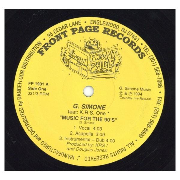 製造国 : US　　リリース年 : 1994　　レーベル : Front Page Entertainment 　　品番 : FP1901 　　　　'94リリース作リプレス盤。KRS-One夫人として知られる「G.Simone 」がKrs-...