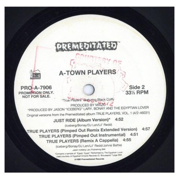 製造国 : US　　リリース年 : 1995　　レーベル : Premeditated Records　　品番 : PRO-A-7906　　　　両面ラベルにスタンプ有。US Org。Atlanta Bassシーンの重鎮である彼等が'95にリ...