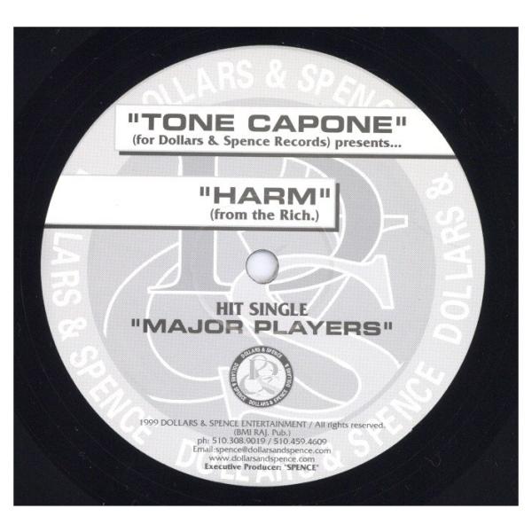 製造国 : US　　リリース年 : 1999　　レーベル : DOLLARS &amp; SPENCE RECORDS　　品番 : L-51946　　　　ベイエリアの名プロデューサーTone Caponeがプレゼンツした'00リリースのコン...