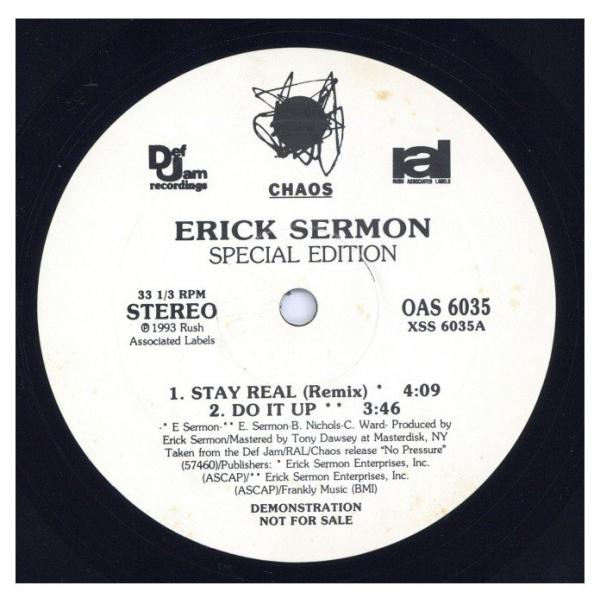 製造国 : US　　リリース年 : 1993　　レーベル : Rush Associated Labels / Def Jam Recordings 　　品番 : OAS 6035　　　　ラベルに汚れ有り。'93リリース作。US Promo...