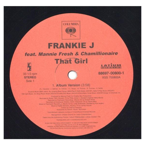 製造国 : US　　リリース年 : 2006　　レーベル : COLUMBIA　　品番 : 88697-00800-1　　　　チカーノファンのみならず絶大な人気を誇る男性シンガーFrankie J。featにMannie Freshに今や大...