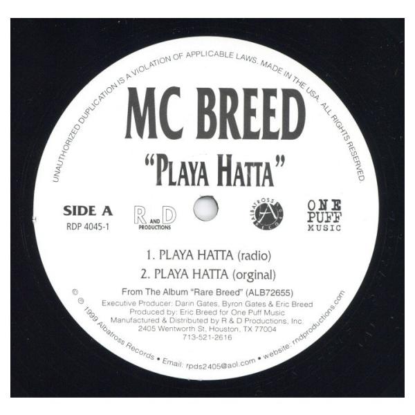 製造国 : US　　リリース年 : 1999　　レーベル : ALBATROSS / R&amp;D PRO　　品番 : RDP4045-1　　　　ウェッサイ大ベテランMCがテキサスのAlbatrossレーベルからリリースした'00名盤"R...