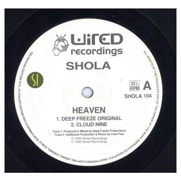 製造国 : UK　　リリース年 : 1995　　レーベル : Wired Recordings　　品番 : SHOLA 104　　　　Wired Recordingsカンパニースリーブ。90年代からUKで活動を続ける女性シンガーが'95にリ...
