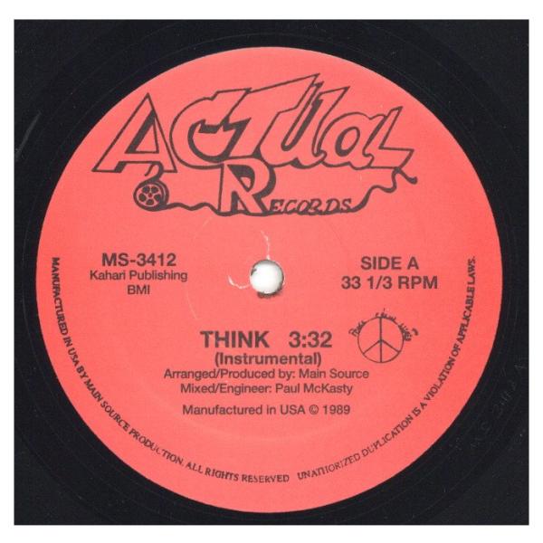 製造国 : US　　リリース年 : 1989　　レーベル : Actual Records　　品番 : MS3412　　　　Large Professor率いる彼等がメジャーデビュー前にActual RecordsからリリースしたOrigi...