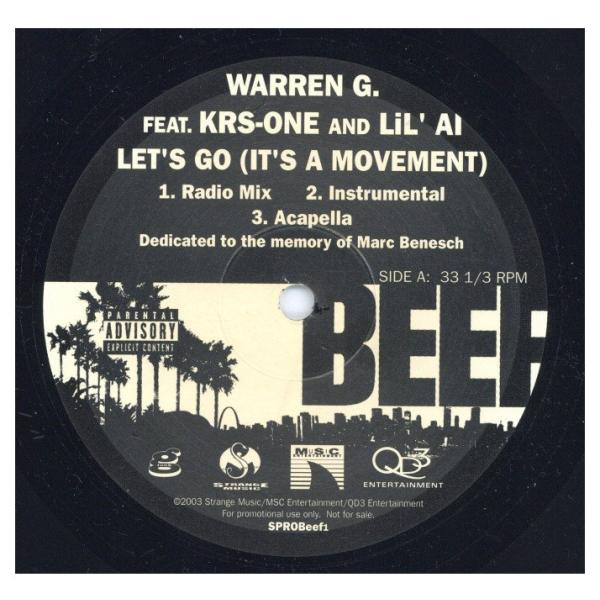 製造国 : US　　リリース年 : 2003　　レーベル : STRANGE / MSC ENT / QD3ENT　　品番 : SPROBeef1　　　　'03 US Promo Only盤。大人気サントラアルバム"Beef"からのプロモシ...