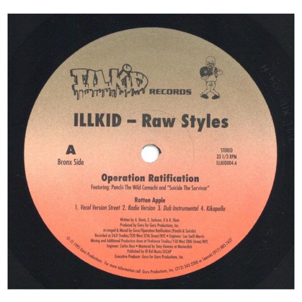 製造国 : US　　リリース年 : 1995　　レーベル : Ill Kid Records　　品番 : ILLKID004 　　　　'95リリース作。90'S名コンピ。GangstarrのGuruのレーベル"Illkid"からのサンプラー...