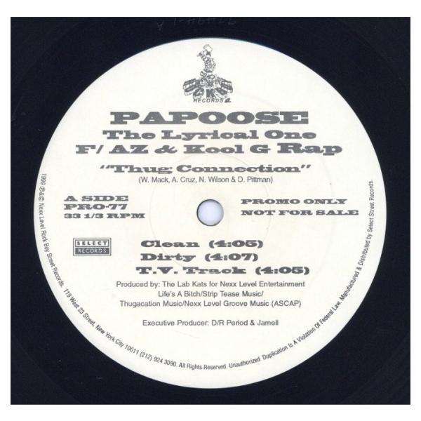 製造国 : US　　リリース年 : 1999　　レーベル : Select Records　　品番 : PRO-77　　　　Kool G Rap"Home Sweet Funeral Home"での客演でデビューしたBrooklyn出身のM...