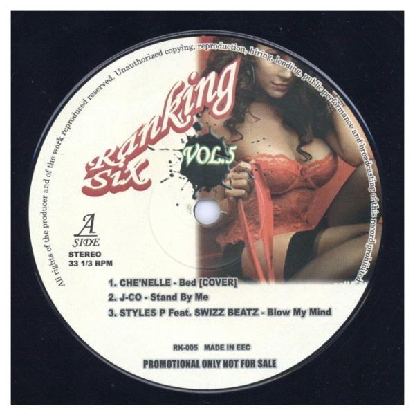 製造国 : JAPAN　　リリース年 : 2007　　レーベル : RANKING SIX　　品番 : RK-005　　　　最速最新、ミックス音源を集めたコンピシリーズ"Ranking Six"第5弾。なんとChe'nelleのJ.Holi...