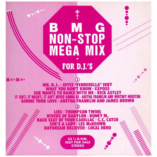 製造国 : JAPAN　　リリース年 : 1989　　レーベル : BMG　　品番 : PRTD-1004　　　　見本盤・ライナーノーツ付。日本企画見本盤。'89にリリースされたBMG音源をNon StopでMixしたサンプラーコンピアルバ...