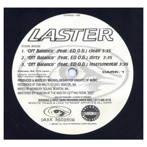製造国 : US　　リリース年 : 1997　　レーベル : Dark Records　　品番 : DR00-1　　　　ジャケステッカー無し。'97 ボストン産アングラクラシック。同郷のE.D.O.G.が参加で、イルなドープトラックがヤバイ...
