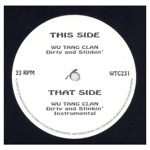 リリース年 : 1994　　レーベル : Not On Label (Wu-Tang Clan)　　品番 : WTC231　　　　スリ傷有るがプレイＯＫ。Wu-Tang Clanの未発表音源。おそらくRZA製作のWuサウンドに乗ってOl' ...