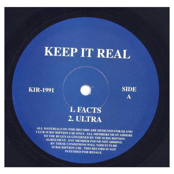 製造国 : US　　レーベル : Keep It Real　　品番 : KIR-1991　　　　スリ傷有るがプレイＯＫ。Keep It RealからリリースされたEP盤。ラベルのクレジットはホワイト盤なので意図して省略されておりますのでご了...