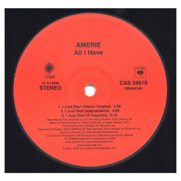 製造国 : US　　リリース年 : 2003　　レーベル : COLUMBIA　　品番 : CAS59619　　　　'03リリース作!! US Promo Only盤がデッドストック入荷!! 赤コロンビア盤でリリース！サントラからDiana...