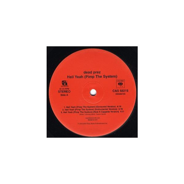 製造国 : US　　リリース年 : 2004　　レーベル : COLUMBIA　　品番 : CAS 58215　　　　ほぼ1年前にリリースされたこの曲が新たにPimp The Systemの副題をつけ、再度リリース！チキチキしたベース風なリ...
