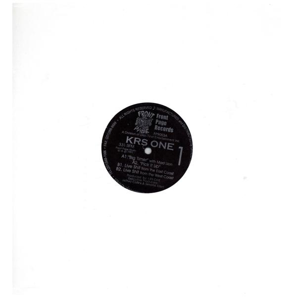 製造国 : US　　リリース年 : 1995　　レーベル : FRONT PAGE　　品番 : FP9003　　　　'95リリース作。US盤がシールド未開封デッドストック入荷。HipHopの伝説的グループ"BDP"を率いたKrs-OneのF...