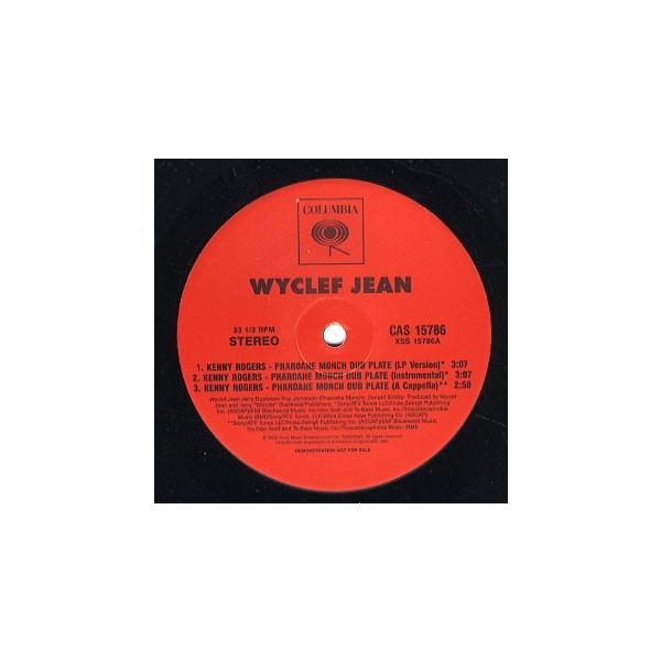 製造国 : US　　リリース年 : 2000　　レーベル : COLUMBIA　　品番 : CAS 15786　　　　デッドストック再入荷!! '00のPromo Only盤！Wyclef Jeanと言えばラガ界ではキラーDub Plate...
