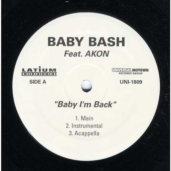 製造国 : US　　リリース年 : 2005　　レーベル : WHITE　　品番 : UNI-1809　　　　"Suga, Suga"のヒットも記憶に新しいBaby BashがAkonと送る得意の哀愁バンギンチューン"I'm Back"がホ...
