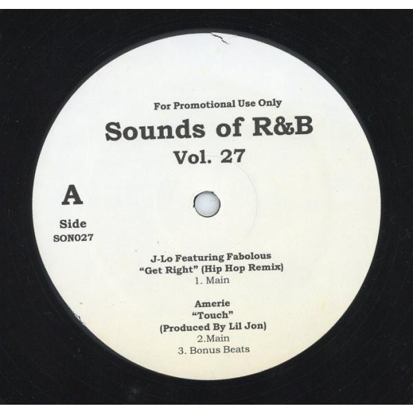 製造国 : US　　リリース年 : 2005　　レーベル : Not On Label (Sounds Of R&amp;B)　　品番 : SONO27　　　　旬なプロモ、レア音源を収録したオイシイホワイトコンピシリーズ"Sounds of...