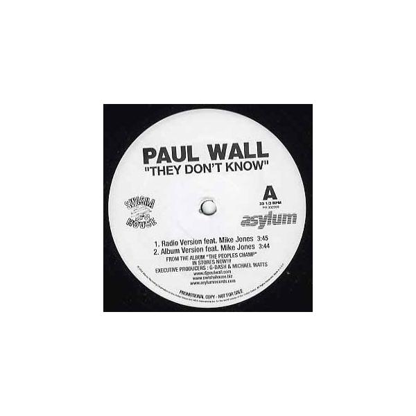 製造国 : US　　リリース年 : 2005　　レーベル : ASYLUM　　品番 : PAULWALL　　　　'05リリース!! 正規は廃盤の様なので同内容のプロモ盤が久々に激少再入荷！Mike Jones"Still Tippin"でス...