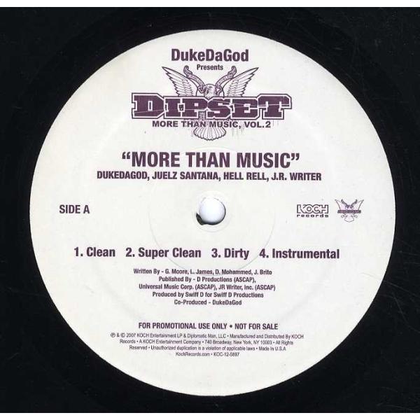 製造国 : US　　リリース年 : 2007　　レーベル : KOCH 　　品番 : KOC-12-5897　　　　'07 US Promo Only!! Jim Jones, Juelz Santana率いるDipset名義のKochから...