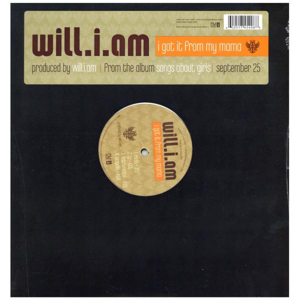 製造国 : US　　リリース年 : 2007　　レーベル : INTERSCOPE　　品番 : B0009825-11　　　　US正規盤。Black Eyed Peasの頭脳で世界中のヒットチャートを賑わせているウィル・アイ・アムがメジャー...