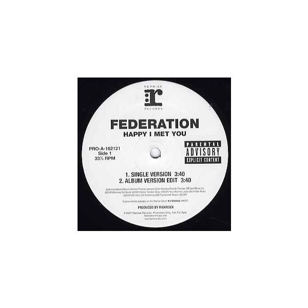 製造国 : US　　リリース年 : 2007　　レーベル : Warner Bros　　品番 : PRO-A-102121　　　　再入荷！ベイエリア発の人気3人組ラップグループでハイフィー・シーンを代表するFederationの久々の新作！...